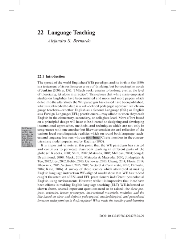 (PDF) Language Teaching