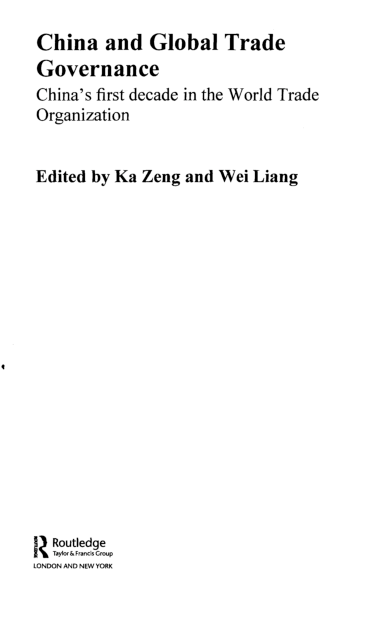 (PDF) China and Global Trade Governance