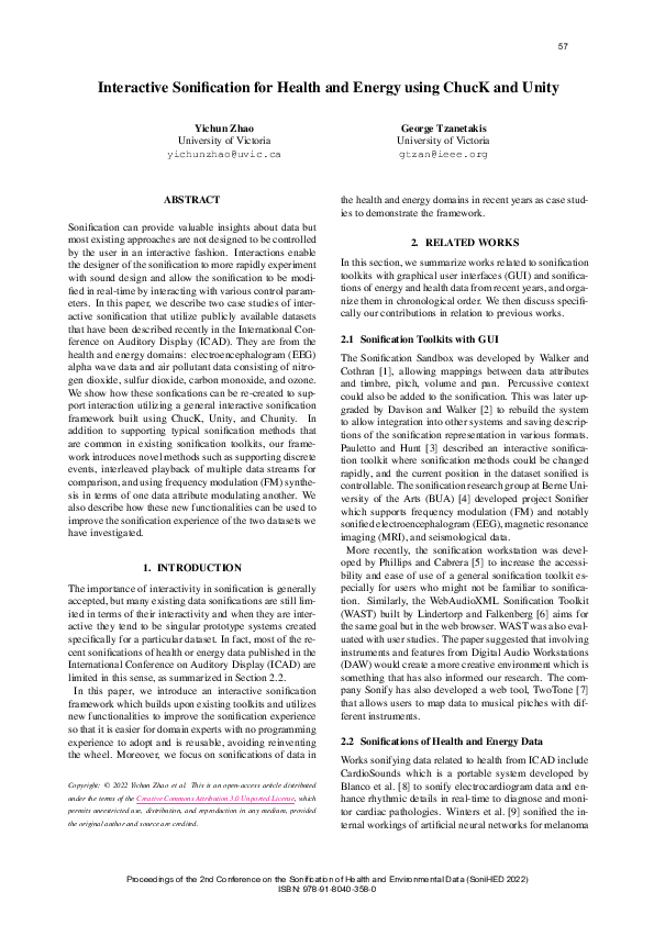 (PDF) Interactive Sonification for Health and Energy using ChucK and ...