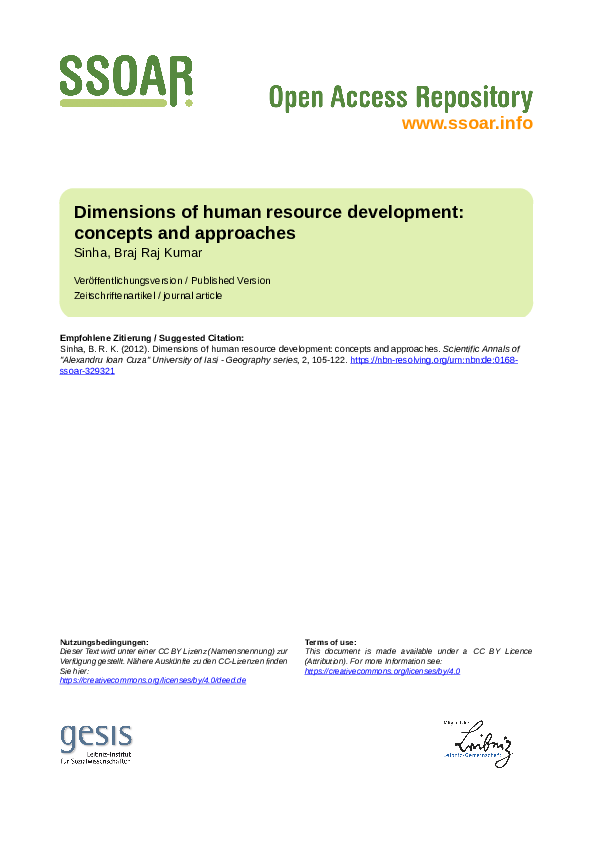 (PDF) Dimensions of Human Resource Development: Concepts and Approaches