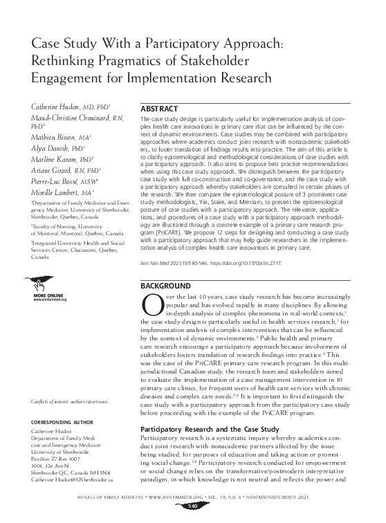 (PDF) Case Study With a Participatory Approach: Rethinking Pragmatics ...