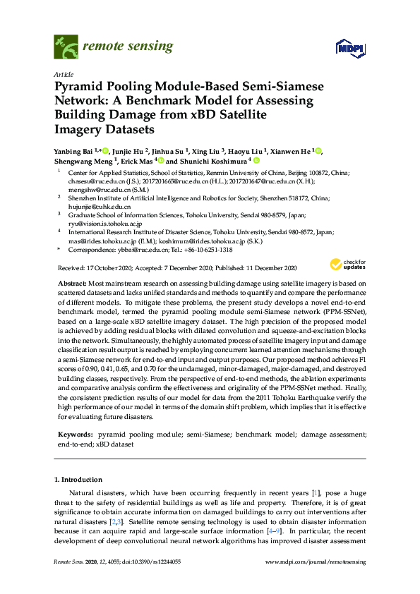 Pdf Pyramid Pooling Module Based Semi Siamese Network A Benchmark Model For Assessing