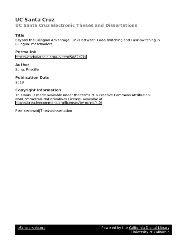 Pdf Beyond The Bilingual Advantage Links Between Code Switching And