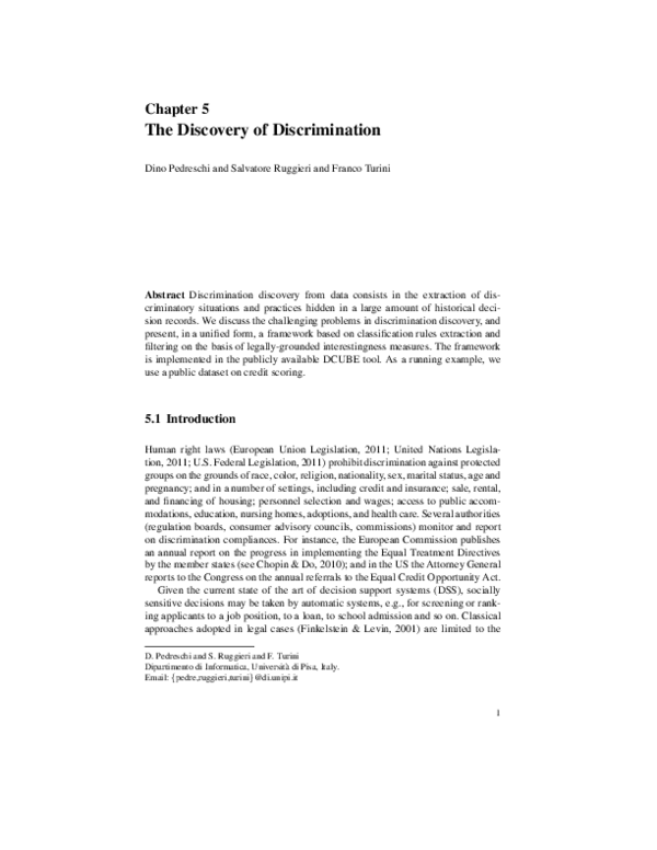 (PDF) The Discovery of Discrimination | Franco Turini - Academia.edu