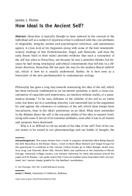 (PDF) How Ideal Is the Ancient Self