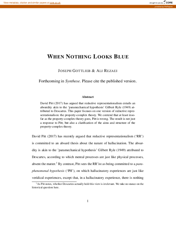 (PDF) When nothing looks blue