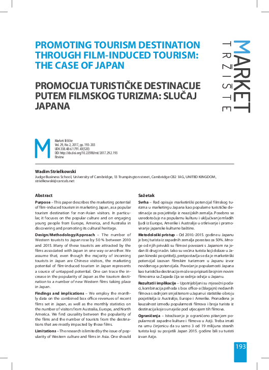 (PDF) Promoting Tourism Destination through Film-Induced Tourism: The ...