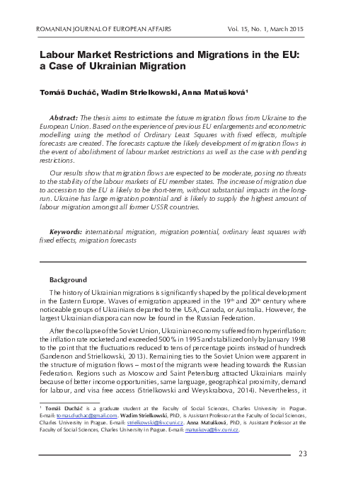 (PDF) Labour Market Restrictions and Migrations in the EU: A Case of ...