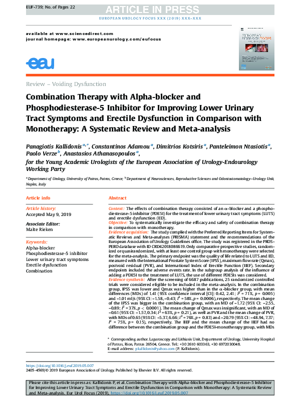 (PDF) Combination Therapy with Alpha-blocker and Phosphodiesterase-5 ...
