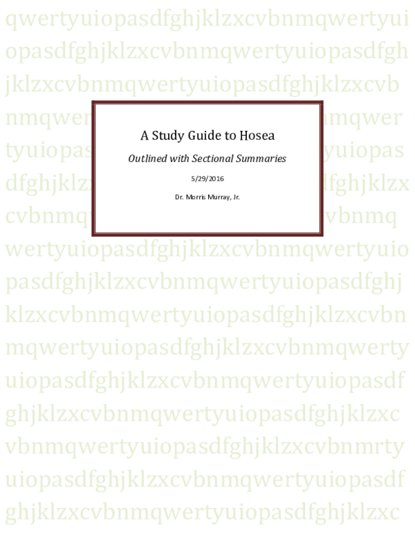 (PDF) Hosea