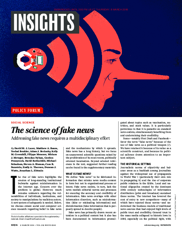 (PDF) Science of Fake News