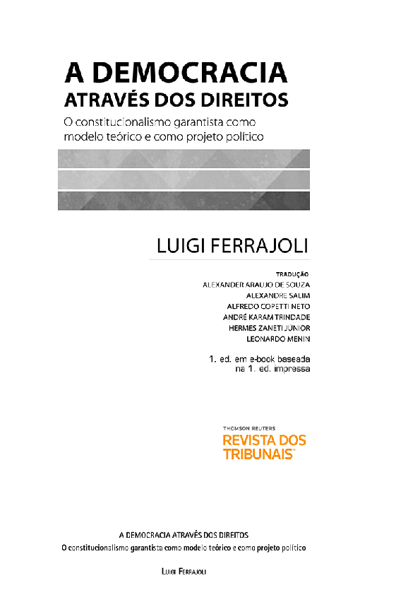 (PDF) A democracia através dos direitos Luigi Ferrajoli pdf · versão