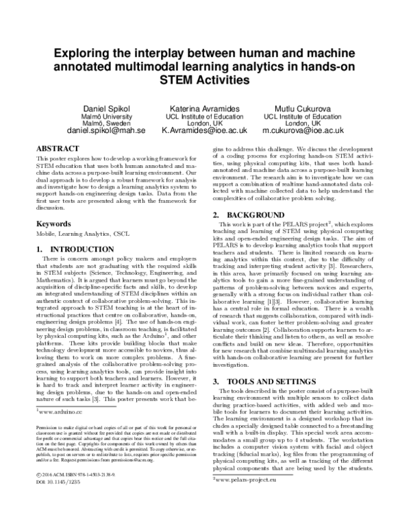 (PDF) Exploring the interplay between human and machine annotated multimodal learning analytics ...