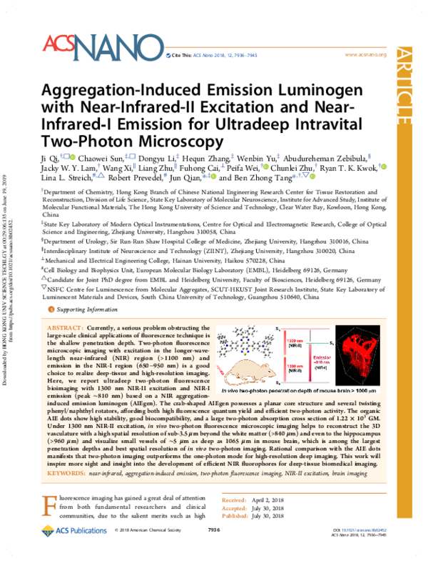 (PDF) Aggregation-Induced Emission Luminogen with Near-Infrared-II ...