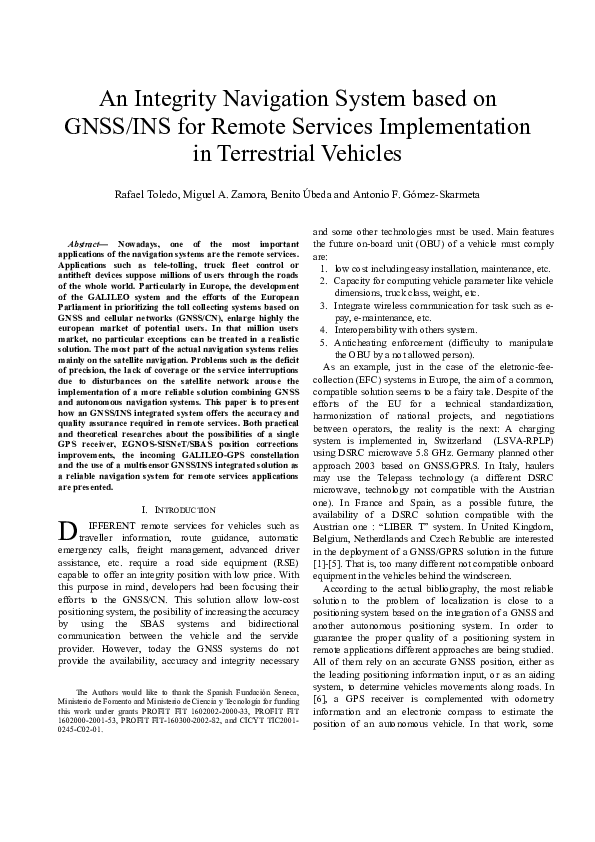 (PDF) An Integrity Navigation System