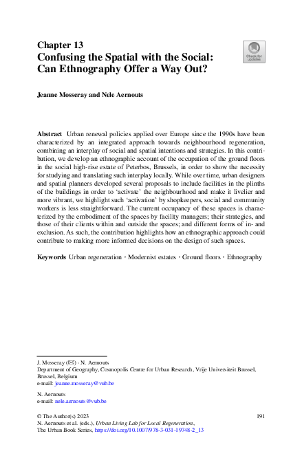 (PDF) Confusing the Spatial with the Social: Can Ethnography Offer a ...