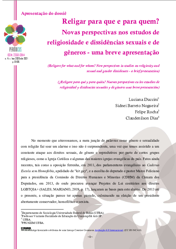 (PDF) Religar para que e para quem? Novas perspectivas nos estudos de ...