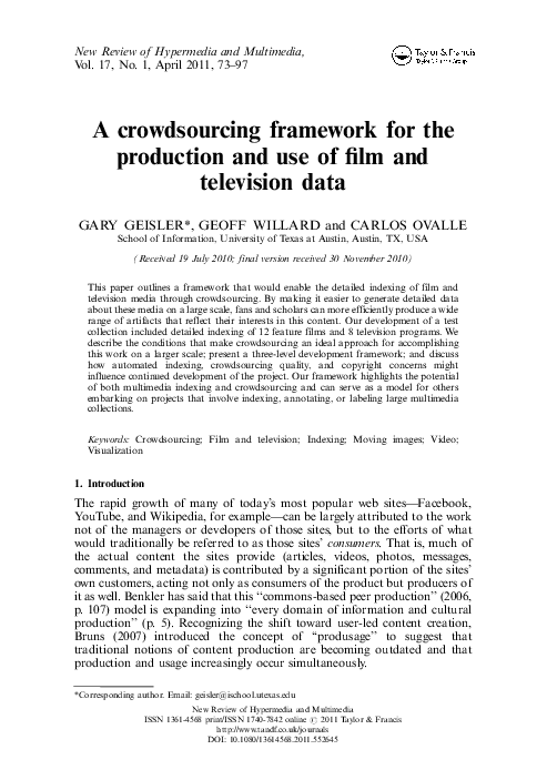 (PDF) A crowdsourcing framework for the production and use of film and television data