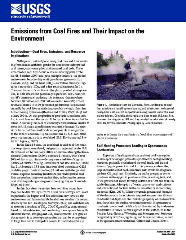 (PDF) Emissions from coal fires and their impact on the environment