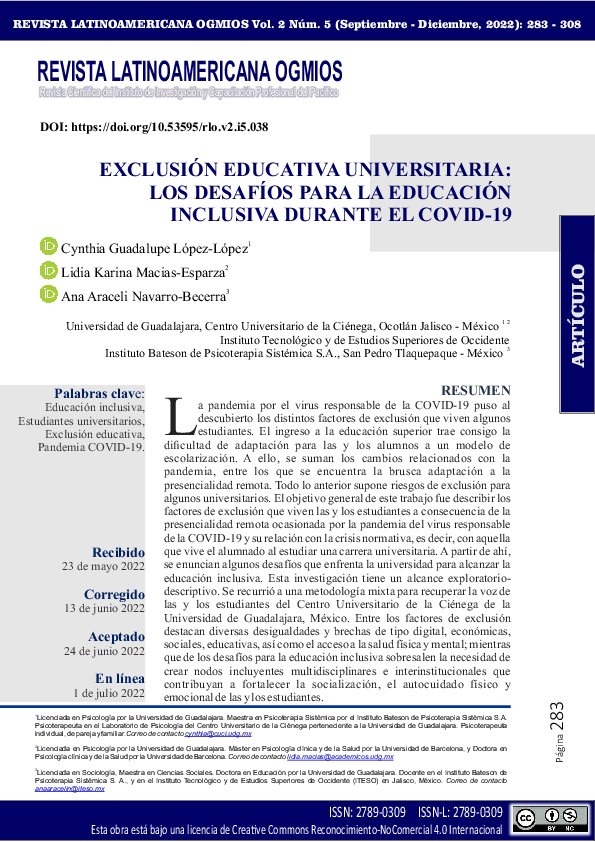 (PDF) Exclusión educativa universitaria: Los desafíos para la educación ...