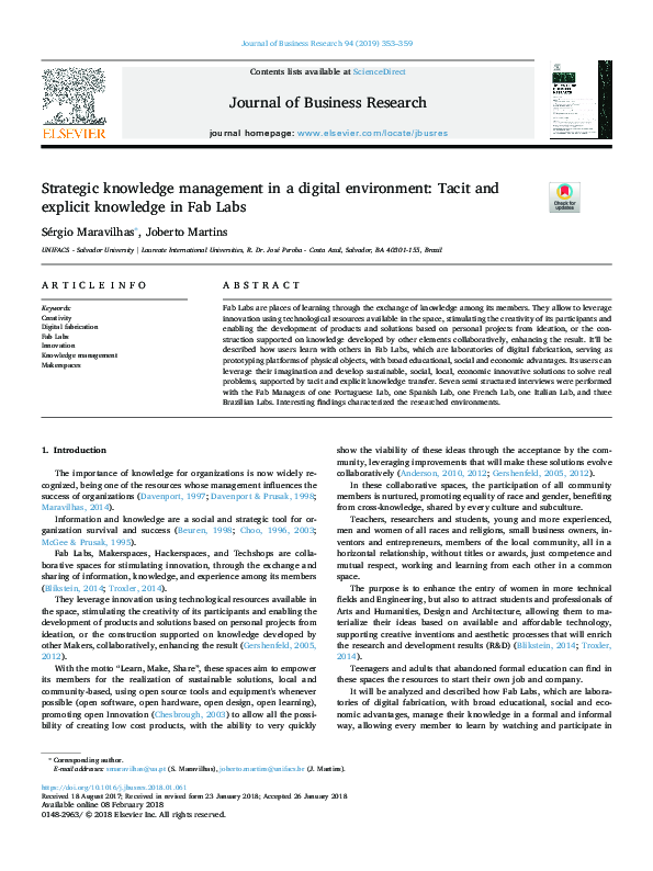 (PDF) Strategic knowledge management in a digital environment: Tacit ...