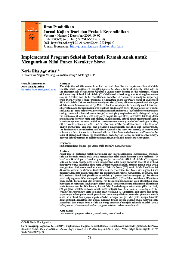 (PDF) Implementasi Program Sekolah Berbasis Ramah Anak untuk Menguatkan ...