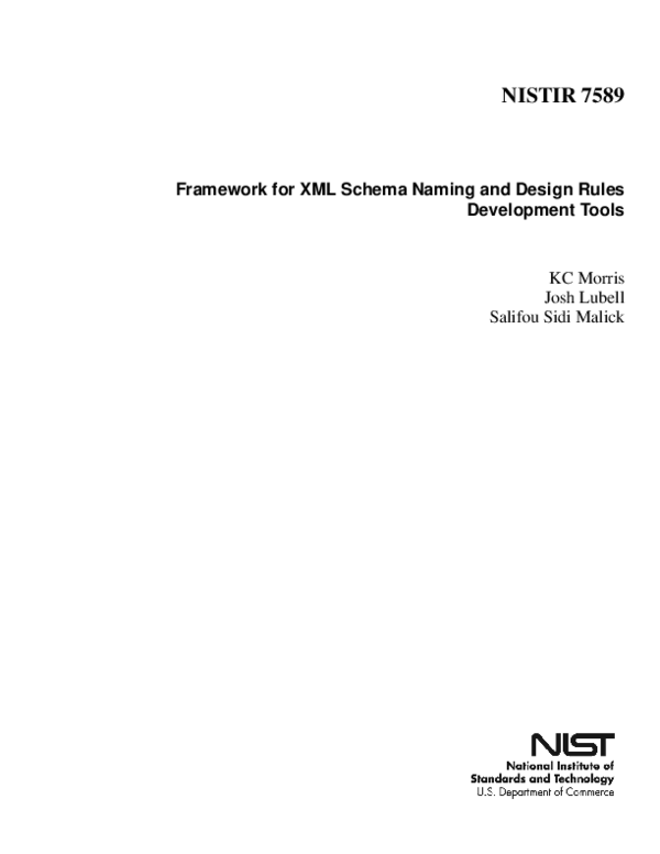 Pdf A Framework For Xml Schema Naming And Design Rules Development Tools