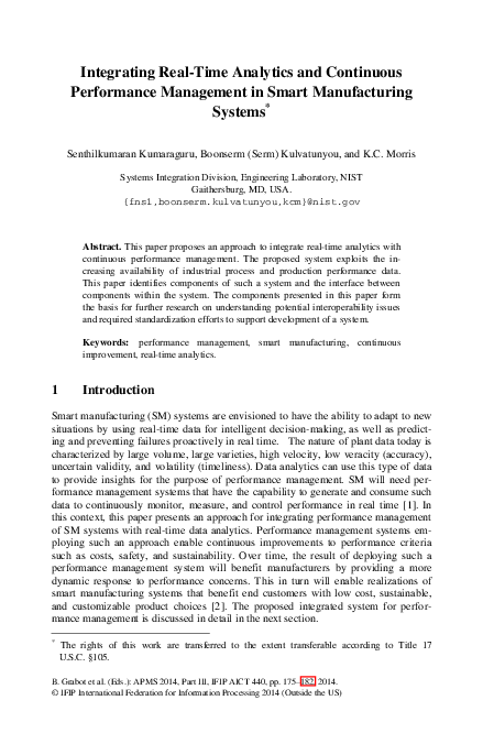 (PDF) Integrating Real-Time Analytics and Continuous Performance Management in Smart ...