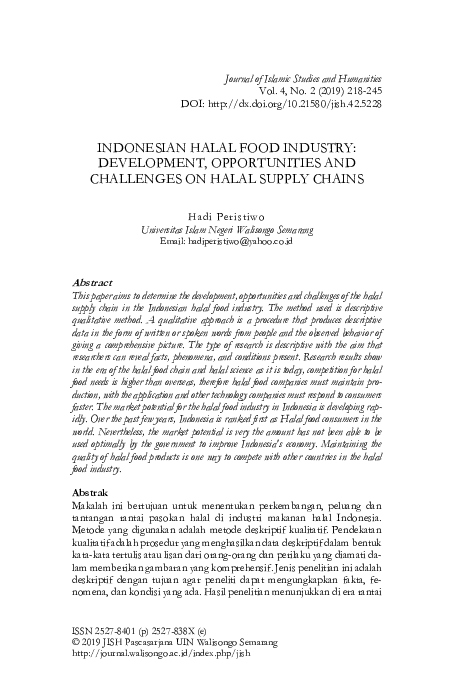 (PDF) Indonesian Halal Food Industry: Development, Opportunities and ...