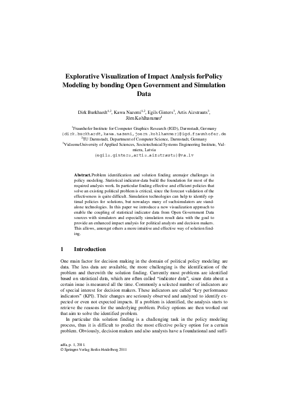 (PDF) Explorative Visualization of Impact Analysis for Policy Modeling ...