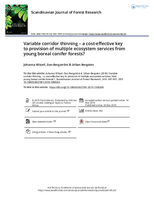 (PDF) Variable corridor thinning – a cost-effective key to provision of ...