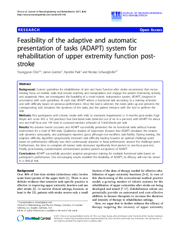 (PDF) Feasibility of the adaptive and automatic presentation of tasks ...