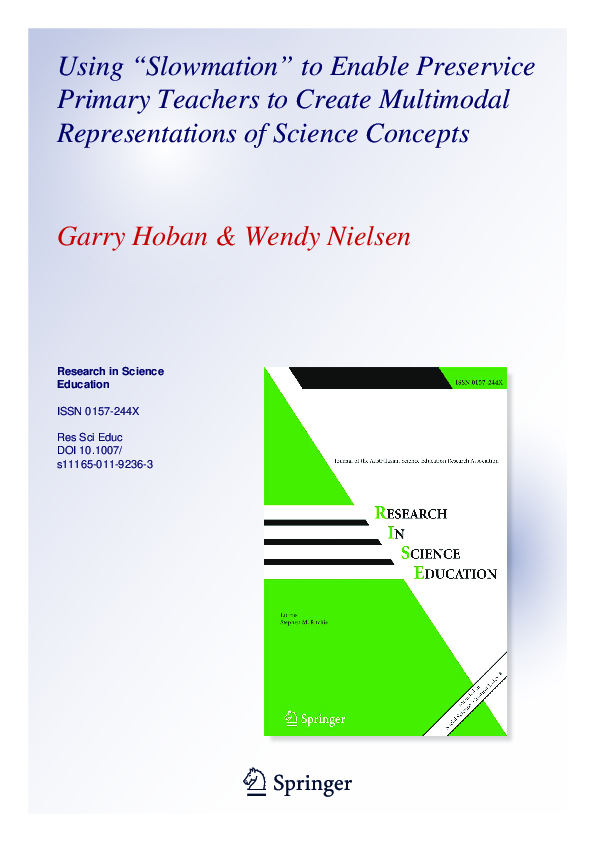 (PDF) Using “Slowmation” to Enable Preservice Primary Teachers to Create Multimodal ...