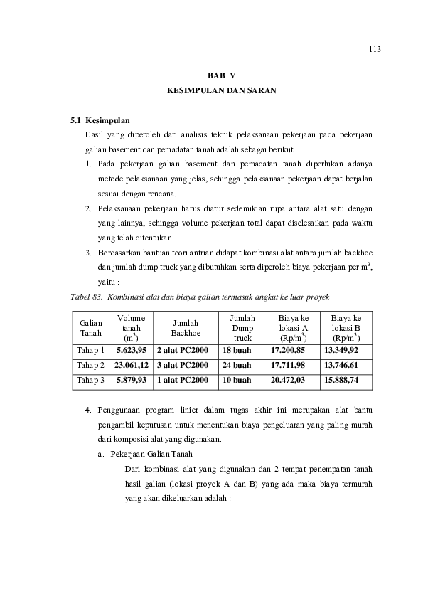 (PDF) OPTIMASI ALAT BERAT PADA PEKERJAAN GALIAN BASEMENT DENGAN METODE ...