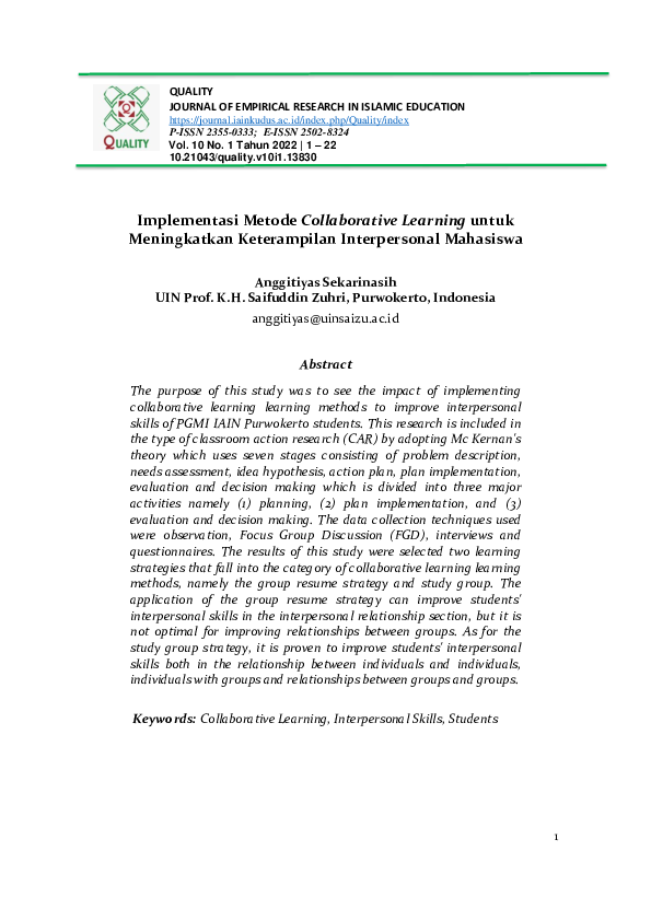 (PDF) Implementasi Metode Collaborative Learning untuk Meningkatkan ...