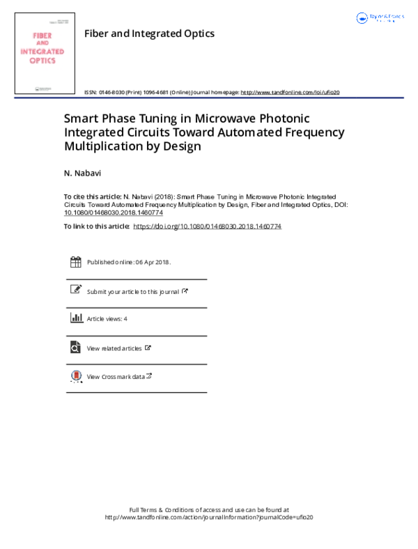 (PDF) Smart Phase Tuning in Microwave Photonic Integrated Circuits ...