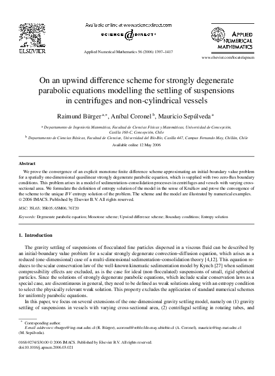 (PDF) On an upwind difference scheme for strongly degenerate parabolic ...