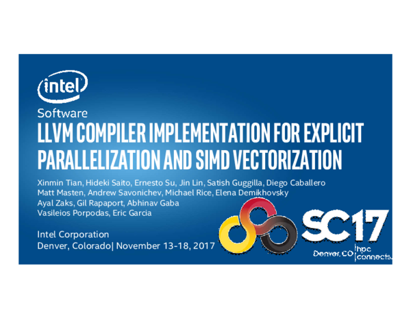 (PDF) LLVM Compiler Implementation for Explicit Parallelization and ...