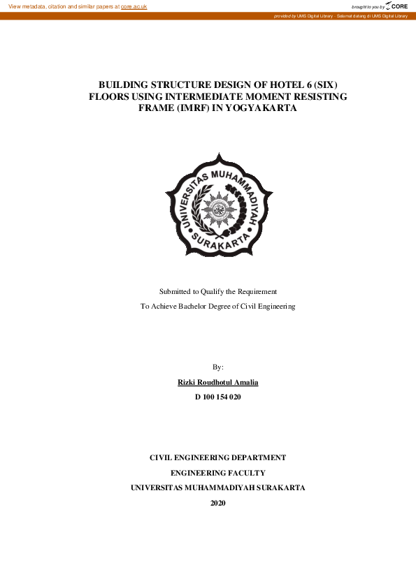 (PDF) Building Structure Design of Hotel 6 (Six) Floors Using ...