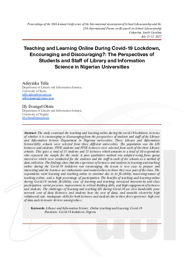 (PDF) Teaching and Learning Online During Covid-19 Lockdown ...