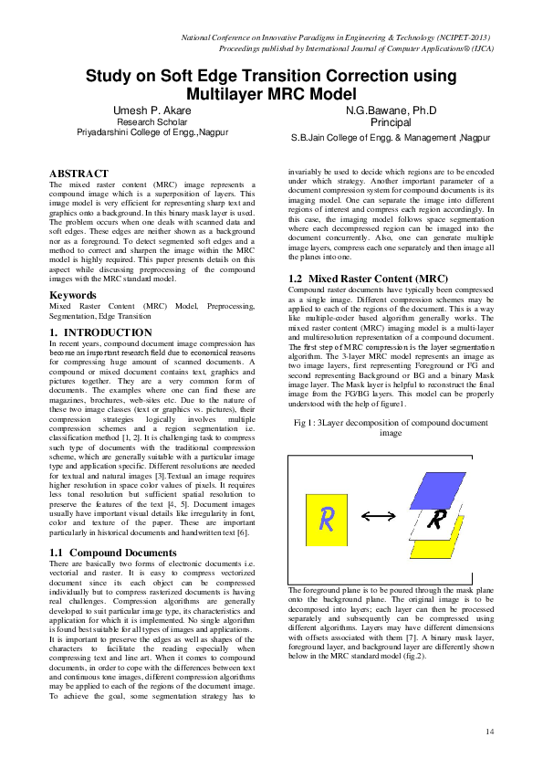 (PDF) Study on Soft Edge Transition Correction using Multilayer MRC Model