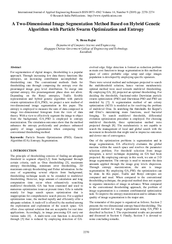 (PDF) A Two-Dimensional Image Segmentation Method Based on Hybrid Genetic Algorithm with ...