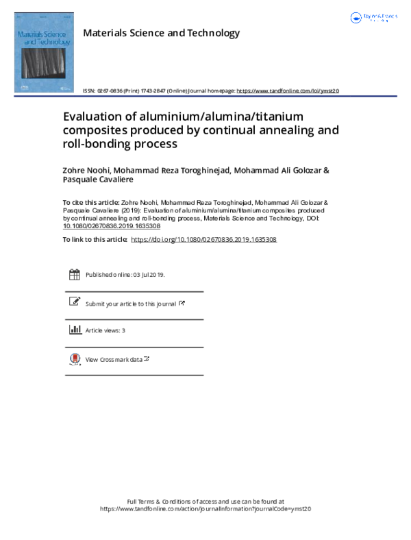 (PDF) Evaluation of aluminium/alumina/titanium composites produced by ...