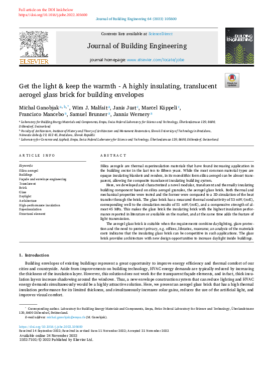 (PDF) Get the light & keep the warmth - A highly insulating ...