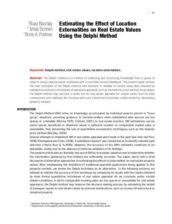 (PDF) Estimating the Effect of Location Externalities on Real Estate ...