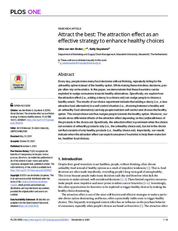 (PDF) Attract the best: The attraction effect as an effective strategy ...