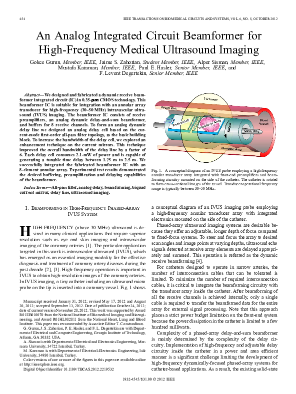 (PDF) An Analog Integrated Circuit Beamformer for High-Frequency ...