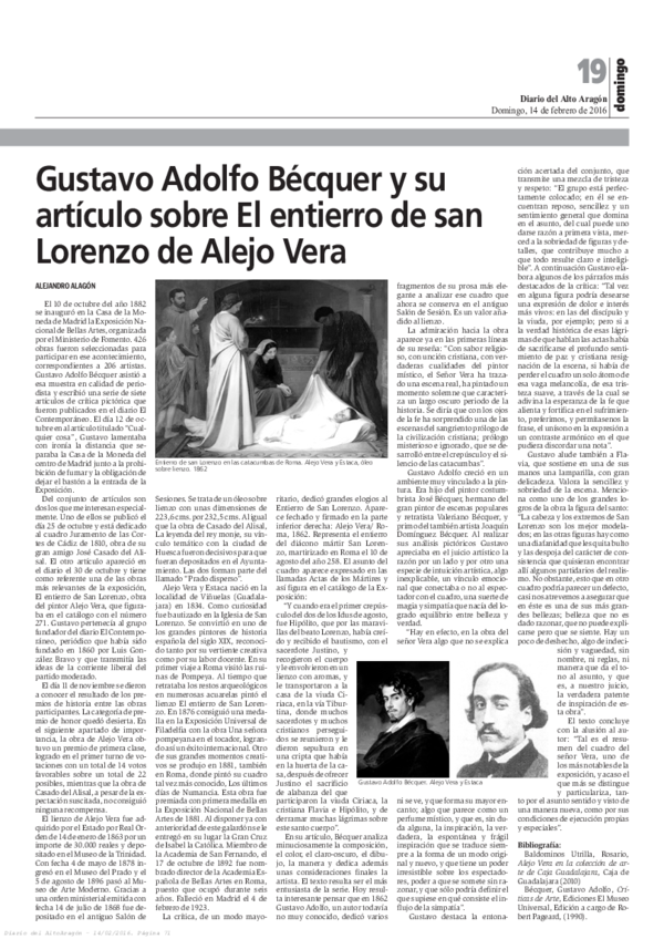 (PDF) Gustavo Adolfo Bécquer y su artículo sobre El entierro de san ...