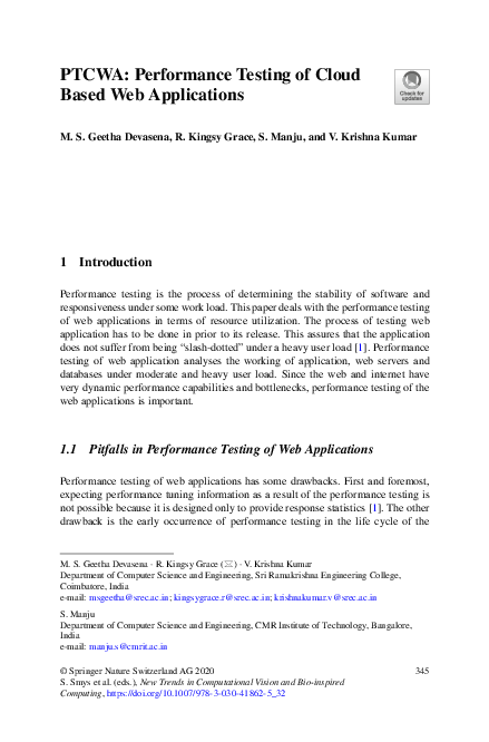 (PDF) PTCWA: Performance Testing of Cloud Based Web Applications (PDF) PTCWA: Performance Testing of Cloud Based Web Applications