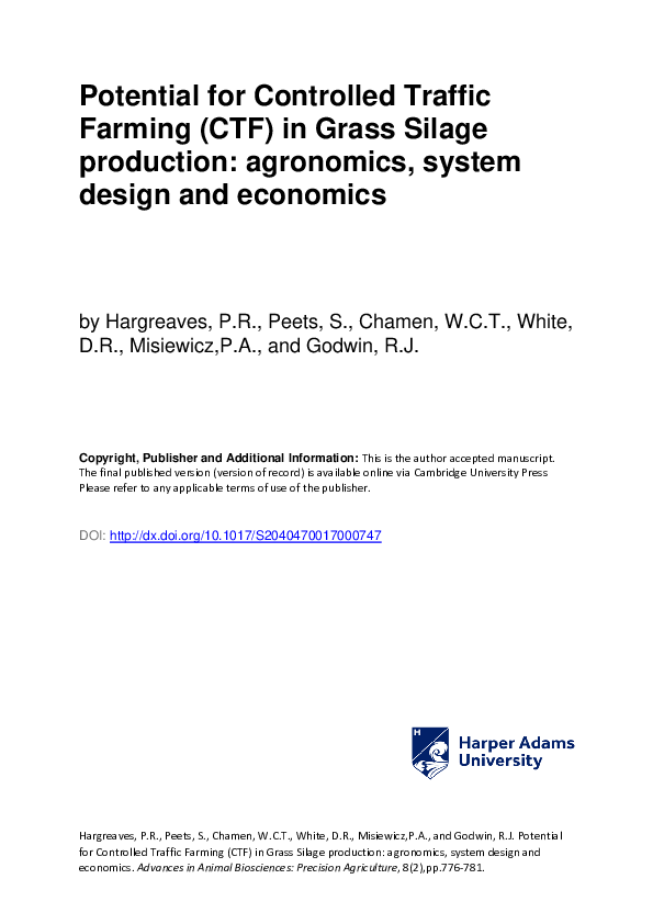 (PDF) Potential for Controlled Traffic Farming (CTF) in Grass Silage ...